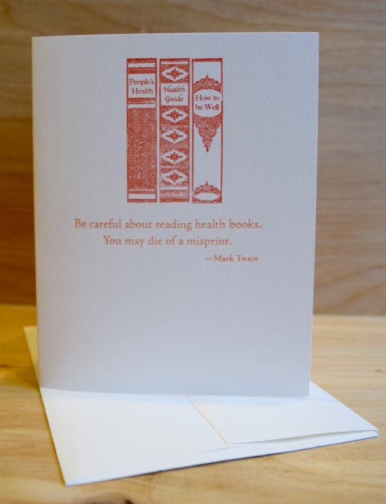Be careful about reading health books. - LetteraryPress